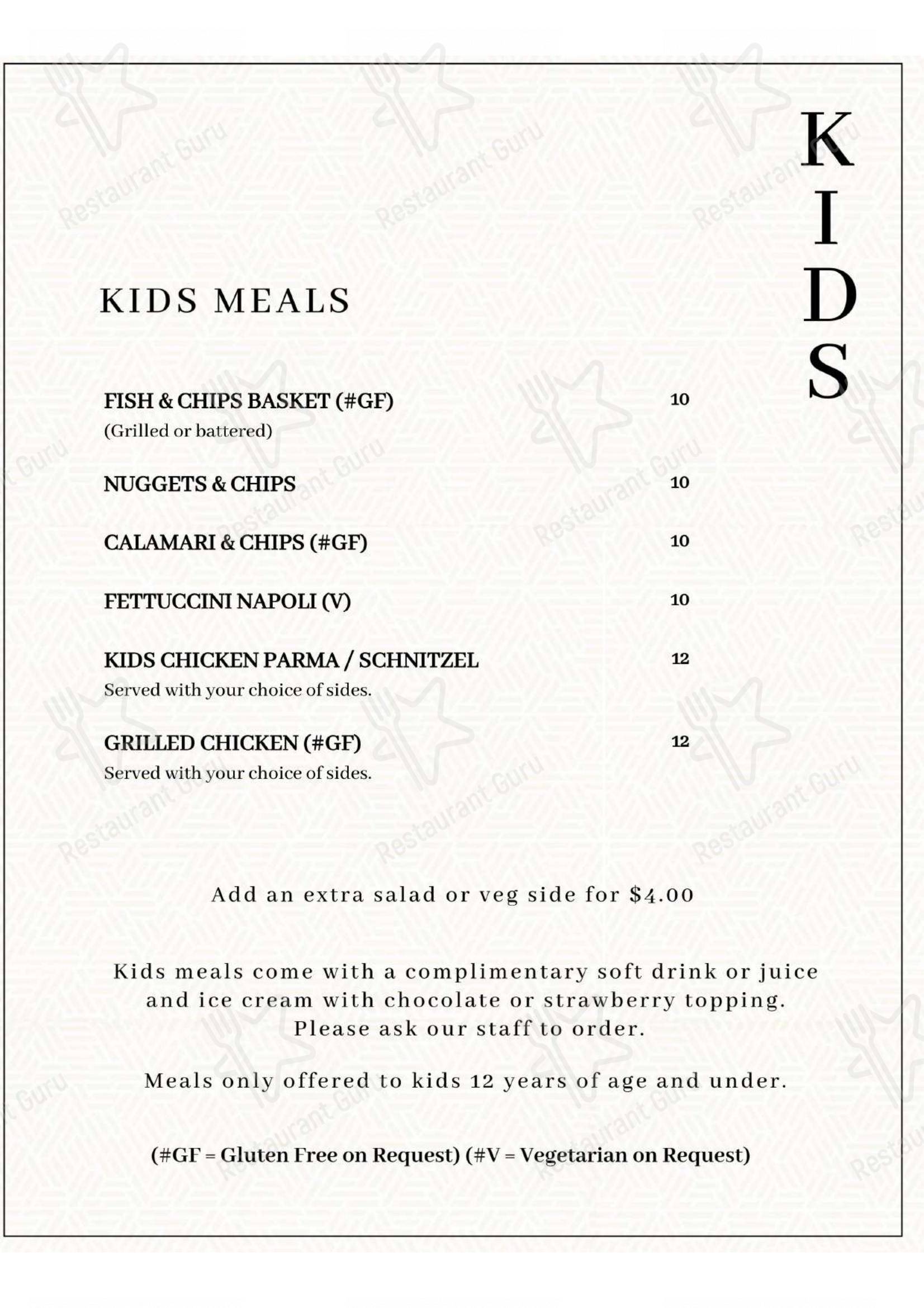 Menu at Montmorency RSL restaurant, Montmorency