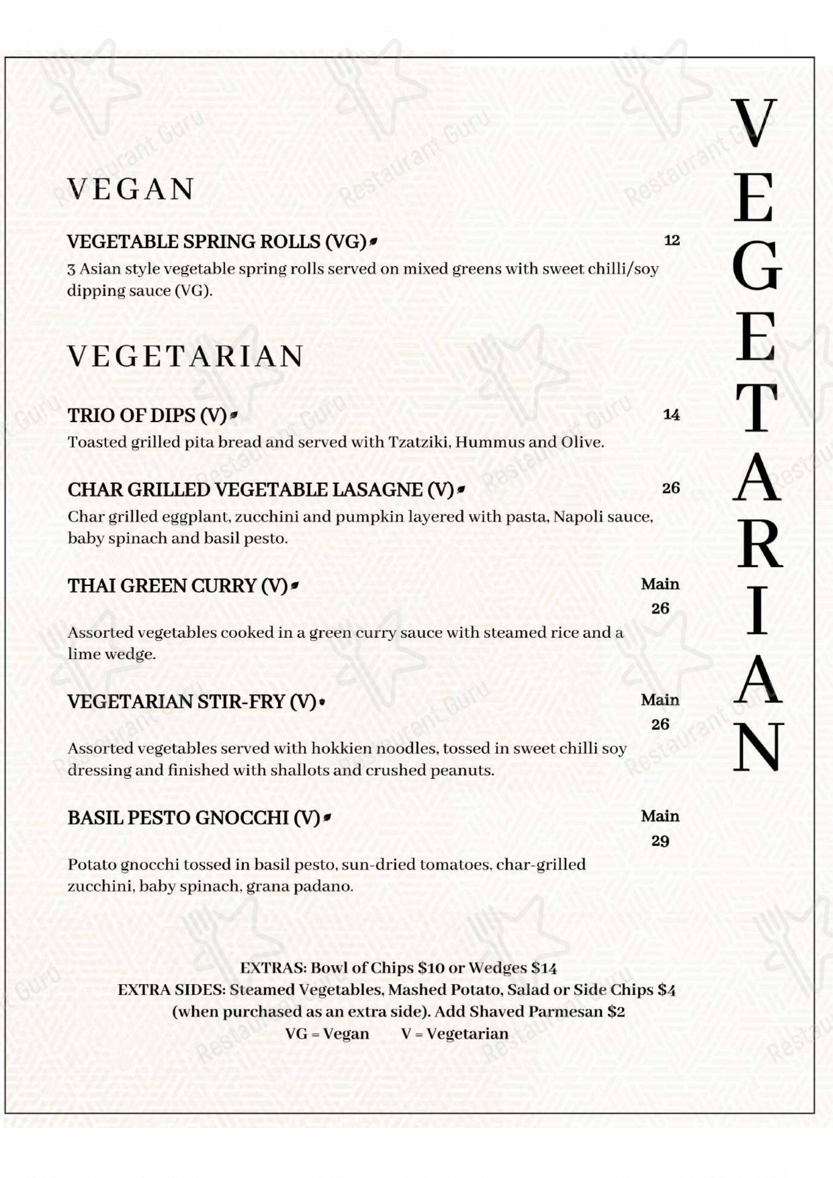Menu at Montmorency RSL restaurant, Montmorency