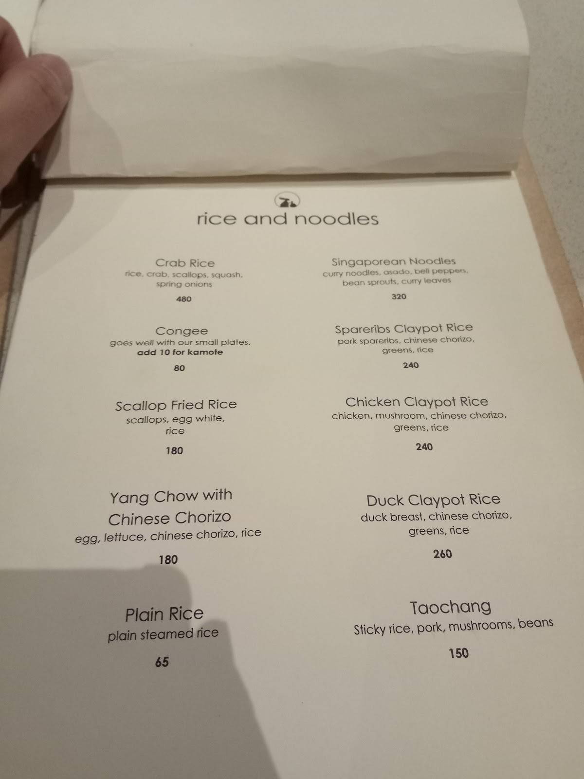 Menu at Moon Rabbit Cafe & Restaurant, San Juan