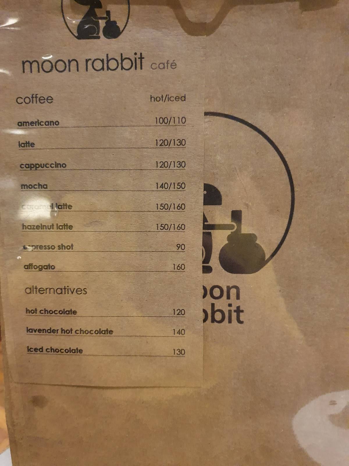 Menu at Moon Rabbit Cafe & Restaurant, San Juan