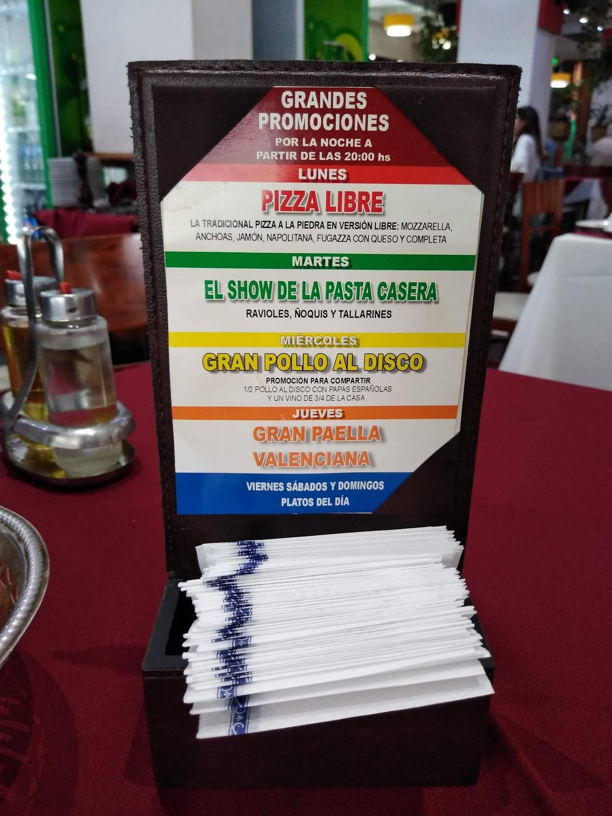 Carta de Morón Plaza Pizzería y Restaurante, Morón