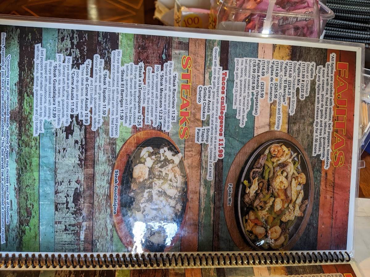 Menu at Señor Barrigas Mexican Restaurant-Mound City, Mound City