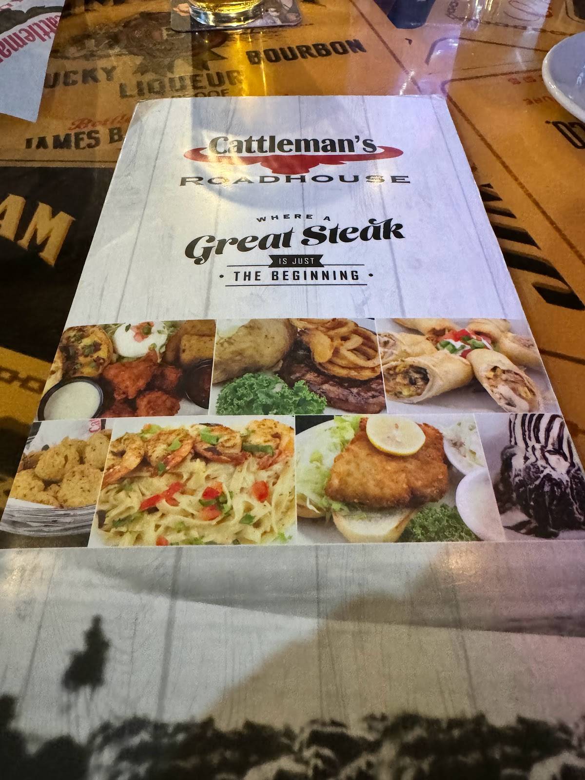 Menu at Cattleman's Roadhouse steakhouse, Mount Sterling