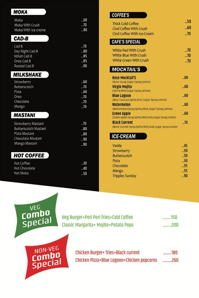 Menu at Mr.Cafe Vita, Vita