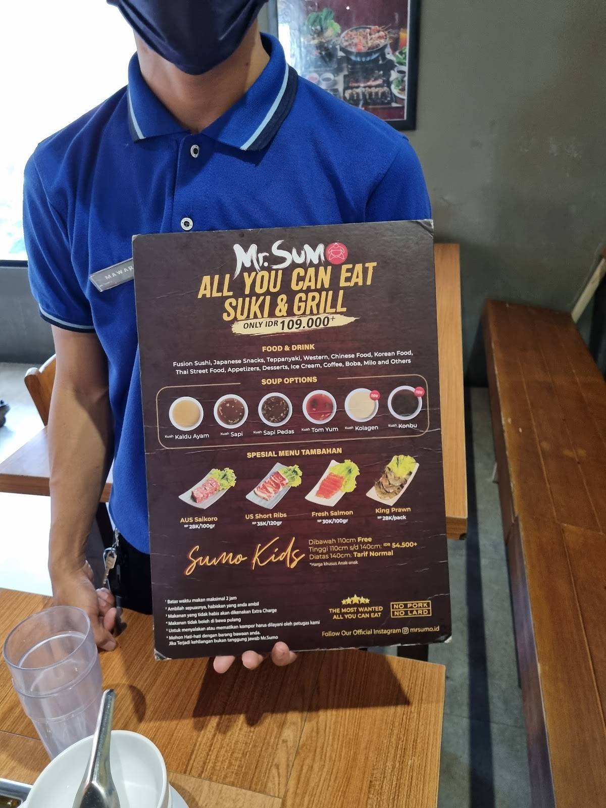 Menu at Mr. Sumo - Merr restaurant, Surabaya