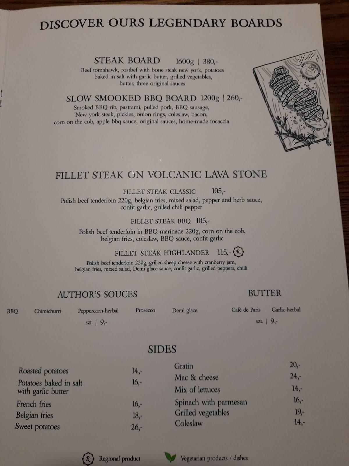 Menu at Mr'Jerry Restauracja & Steakhouse Kraków, Kraków