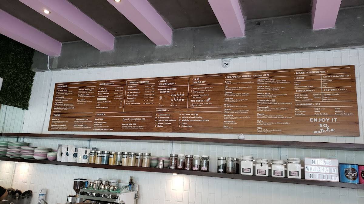 Carta del restaurante Mucha Matcha, San Pedro Garza García