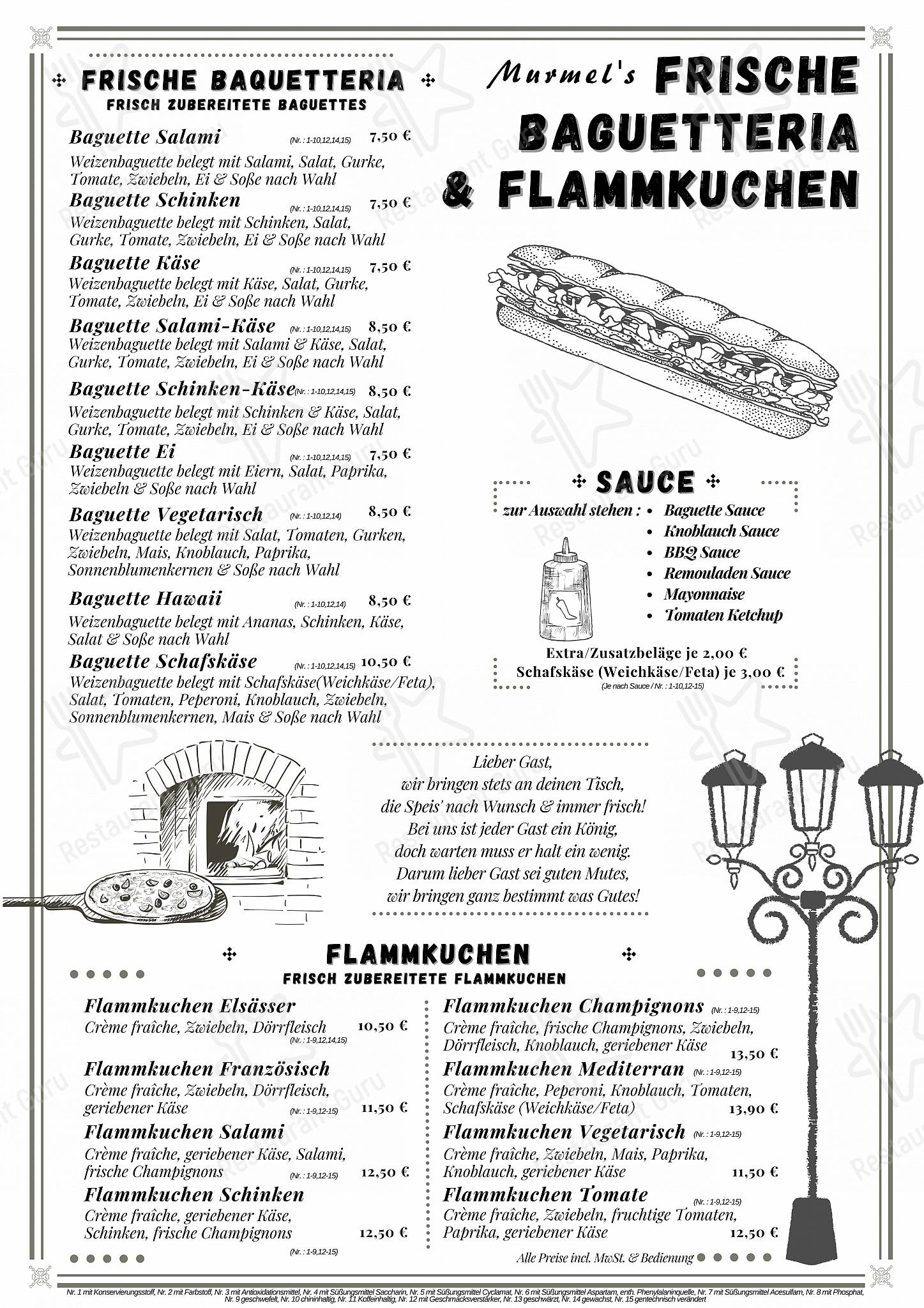 Speisekarte von Murmel's Bistro, Foodtruck - Catering & Partyservice ...