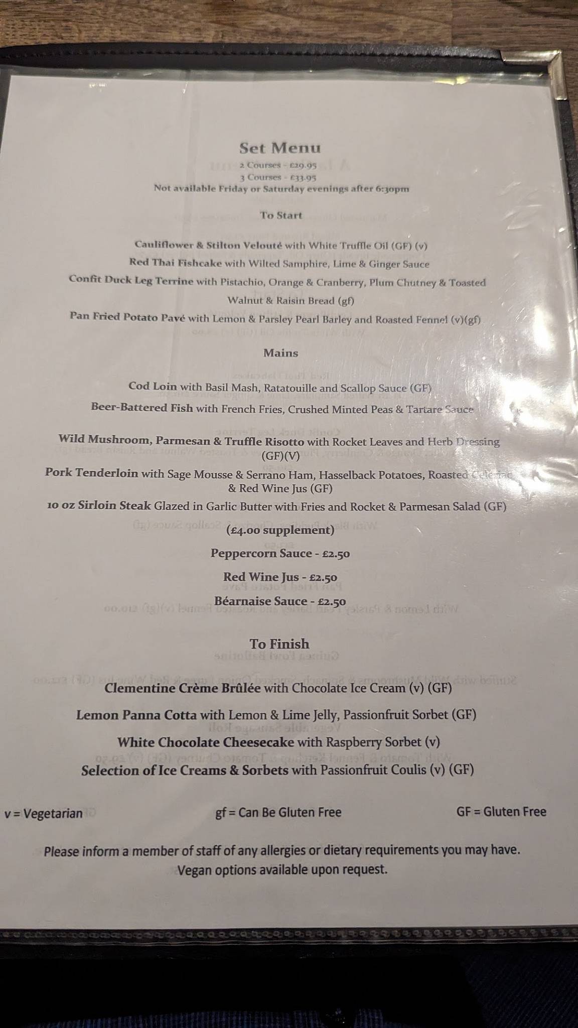 Menu at Mustards Bar & Restaurant, Bognor Regis