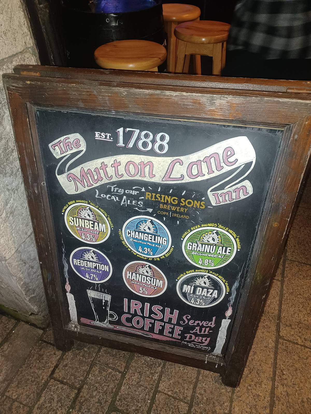 Menu at Mutton Lane Inn pub & bar, Cork