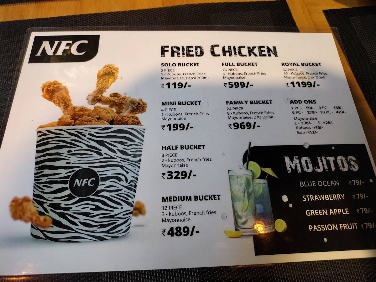 Menu at NFC Fried Chicken, Kozhikode, Thondayad