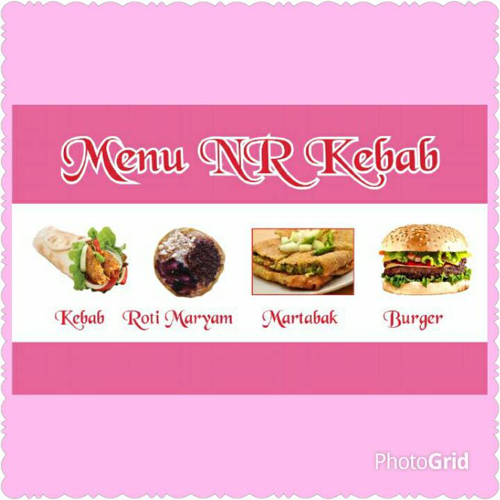 Menu at NR Kebab cafeteria, Bandung