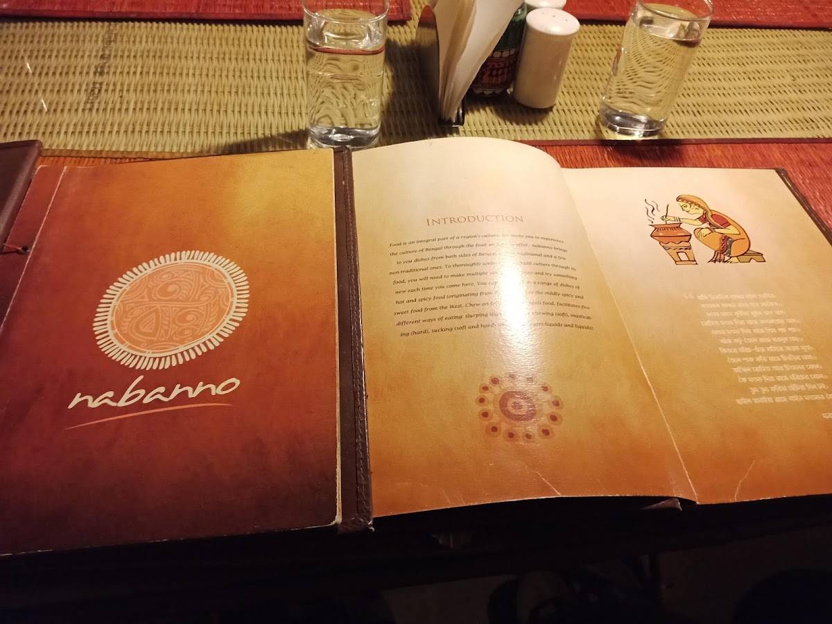 Menu at Nabanno, Hyderabad, 3rd Floor