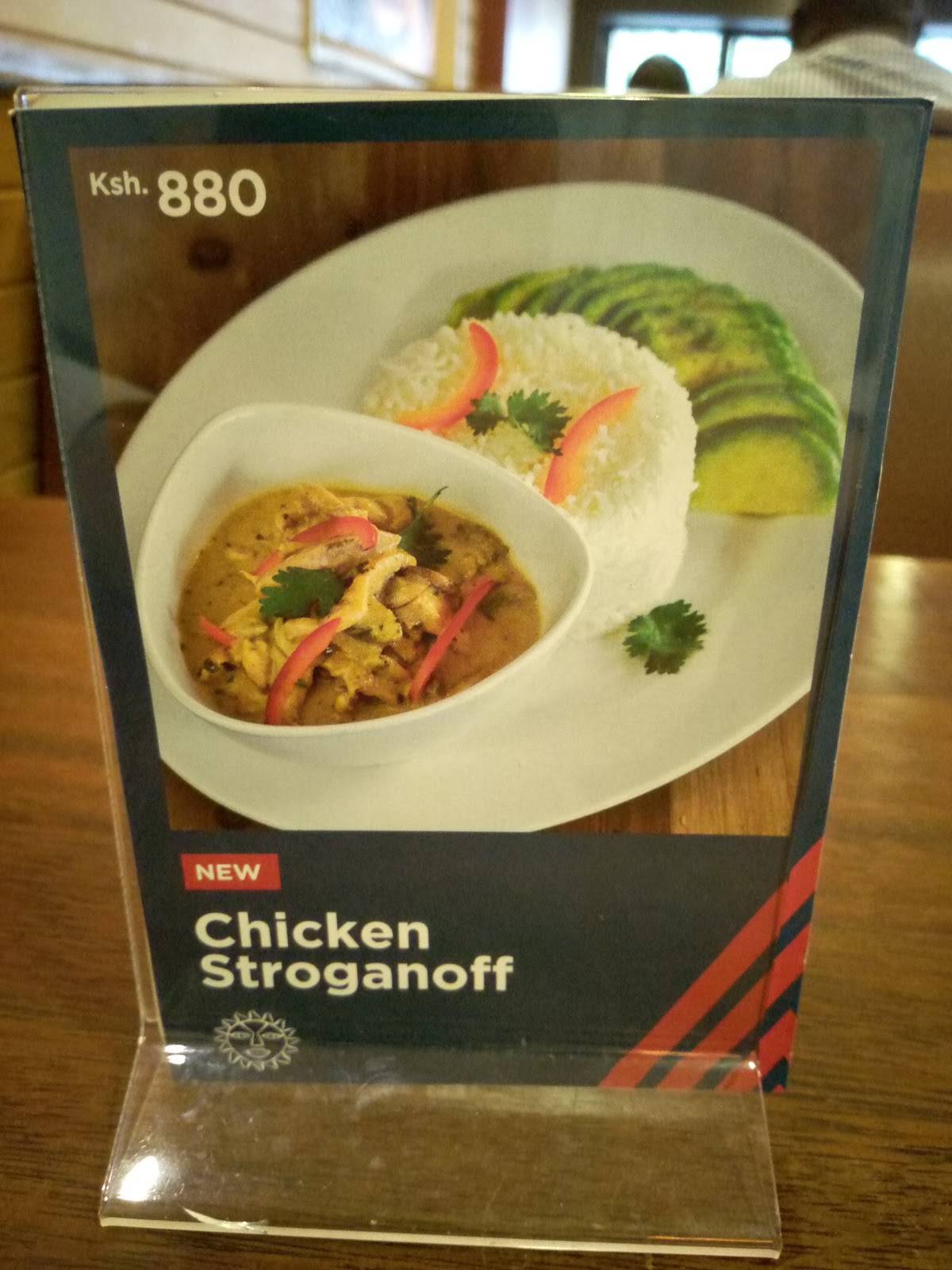 Menu at Java House - Phoenix restaurant, Nairobi, Uganda House