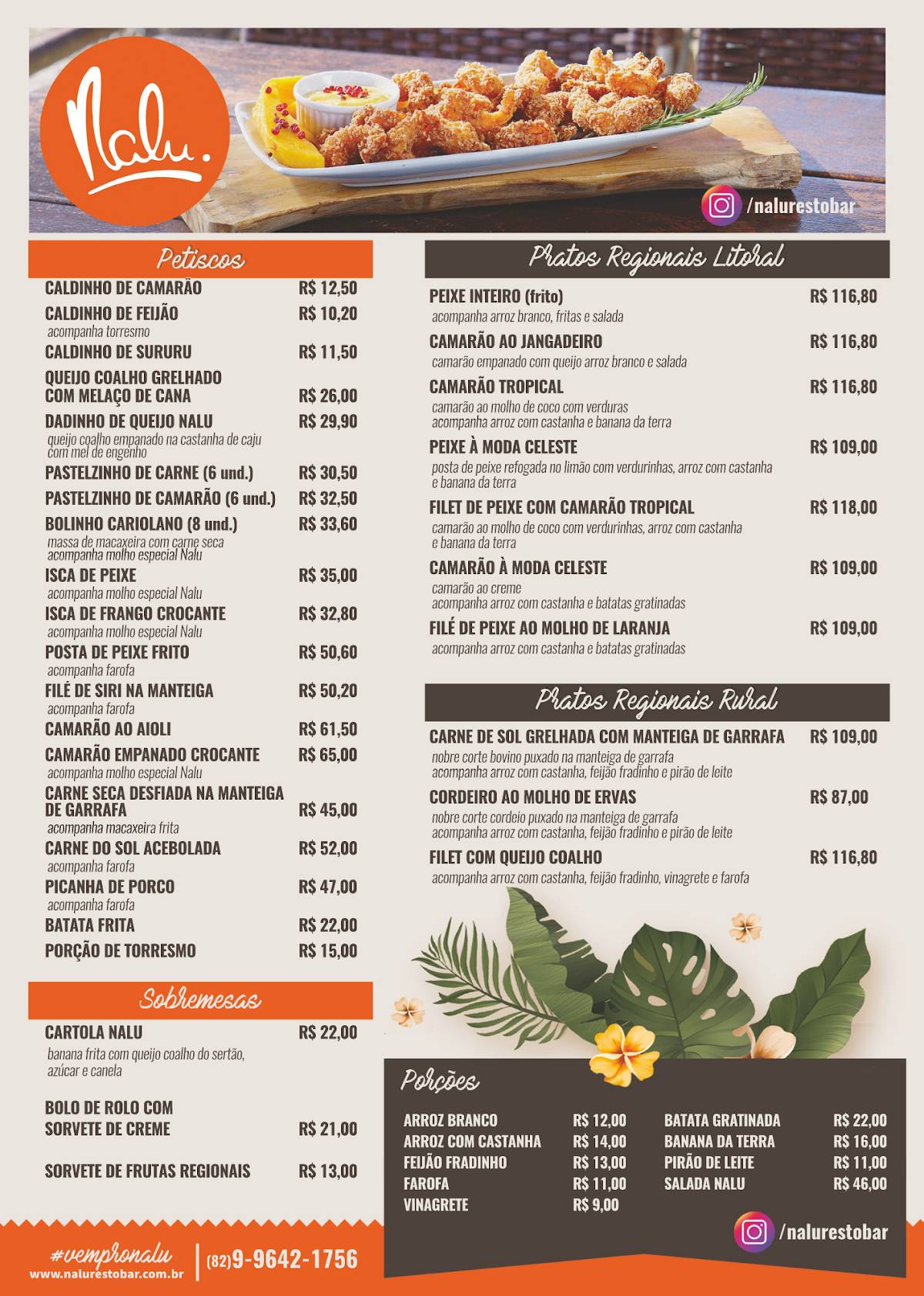 Menu at Nalu Restaurante, Maceió