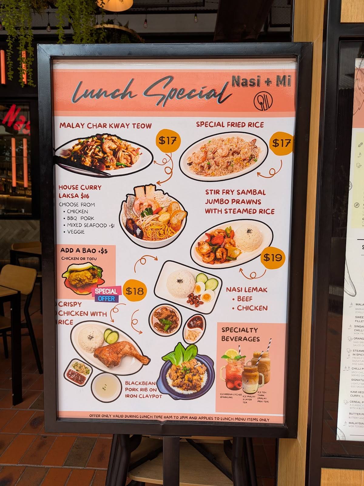 Menu at Nasi + Mi restaurant, Wantirna South