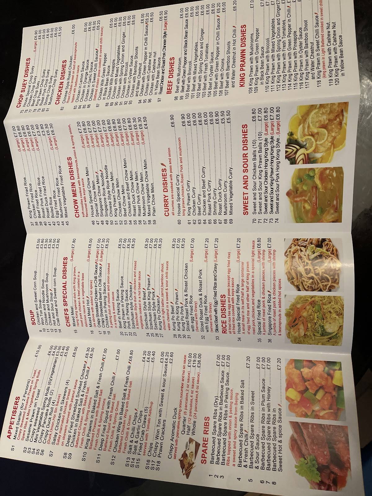 Menu at New Tien Tien restaurant, Thetford