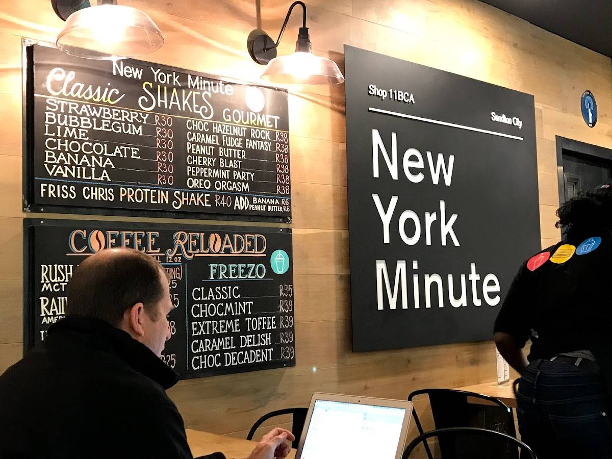 Menu at New York Minute. cafe, Sandton, Shop No. 11BCA Sandton City ...