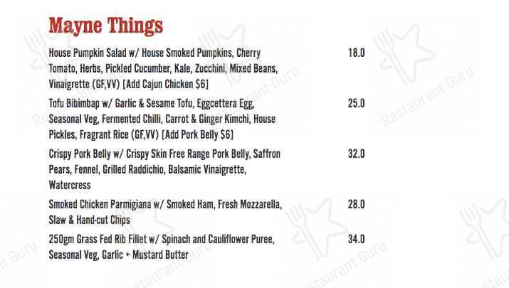 Menu at Newstead Brewing Co pub & bar, Brisbane City, 67 Castlemaine St