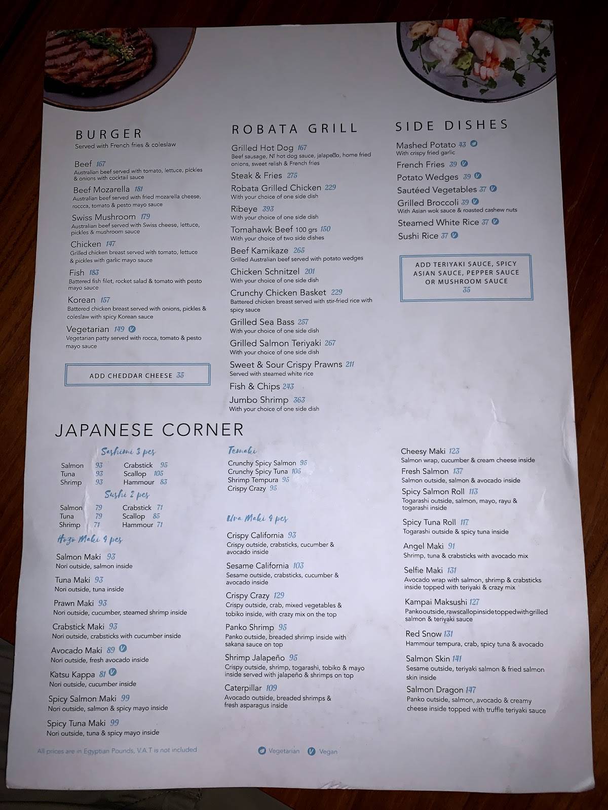 Menu at Ni Cafe, Sheikh Zayed City