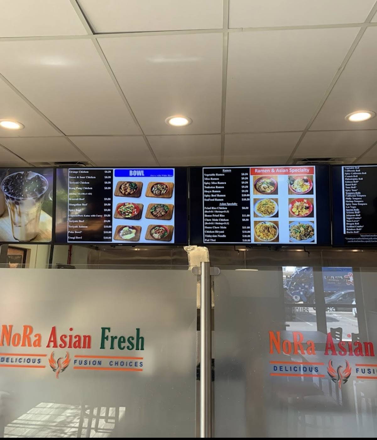Menu at NoRa Asian Fresh restaurant, Plano