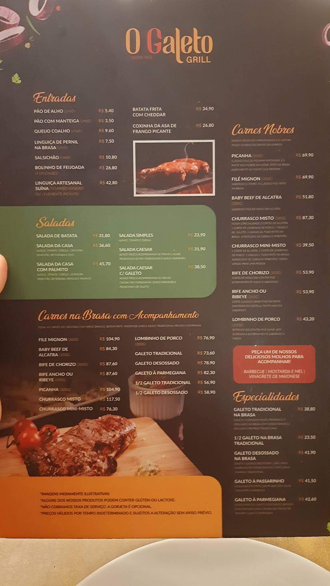 Menu em O Galeto Grill restaurante, Niterói, Rua Cel Moreira César