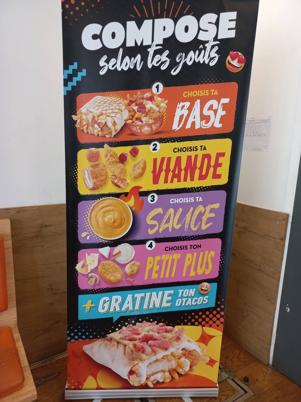 Menu au O'Tacos restaurant, Paris, 84 Rue de la Chapelle
