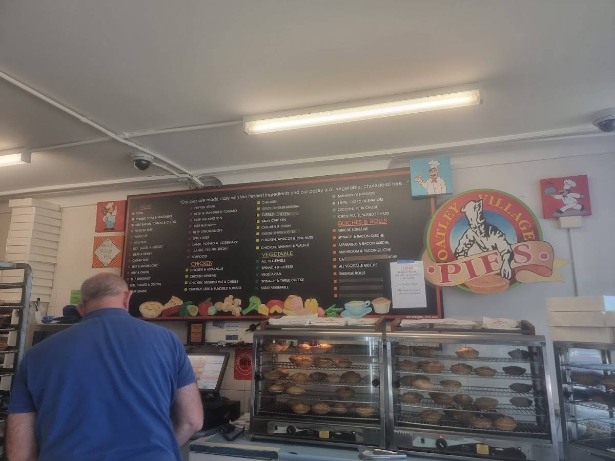 Menu at Oatley Village Pie Shop restaurant, Oatley