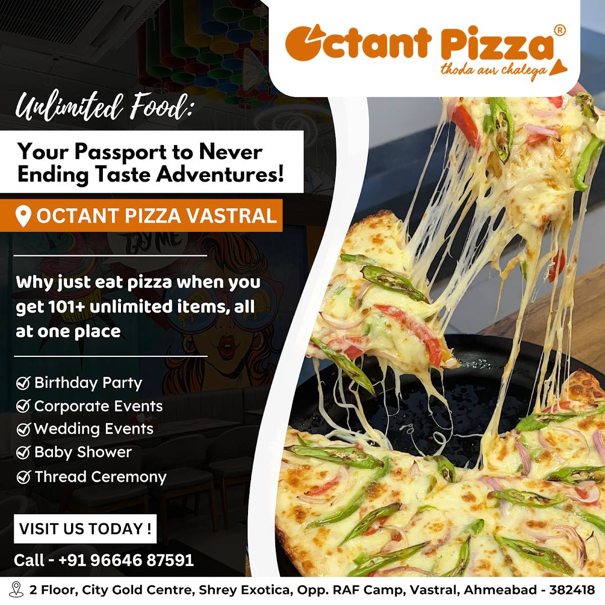 Menu at Octant Pizza Vastral Biggest Pizzeria in Ahmedabad Best ...