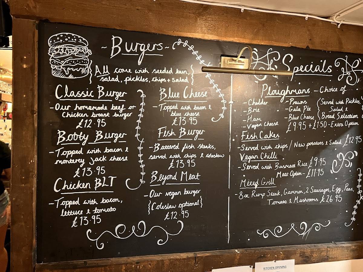 Menu at Old Boot Inn Pub & Restaurant, Seaford