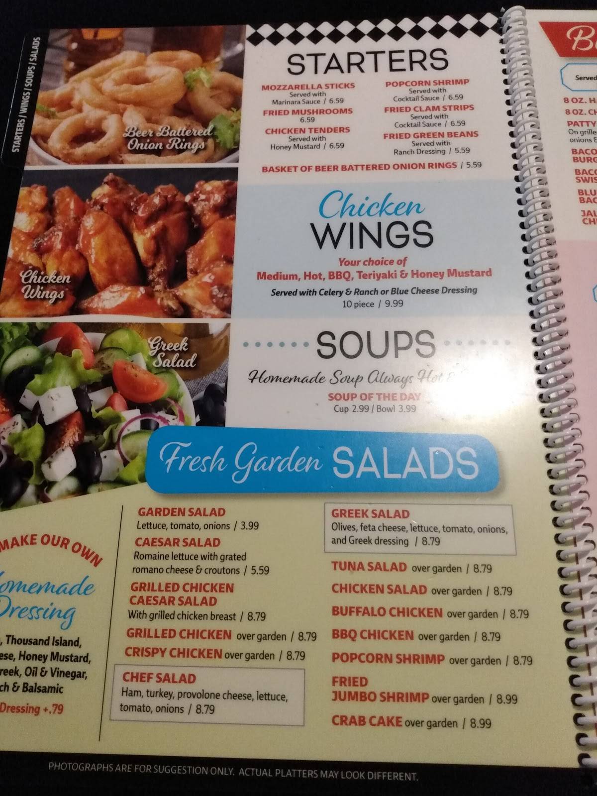 Menu at Old Time Diner restaurant, Leesburg