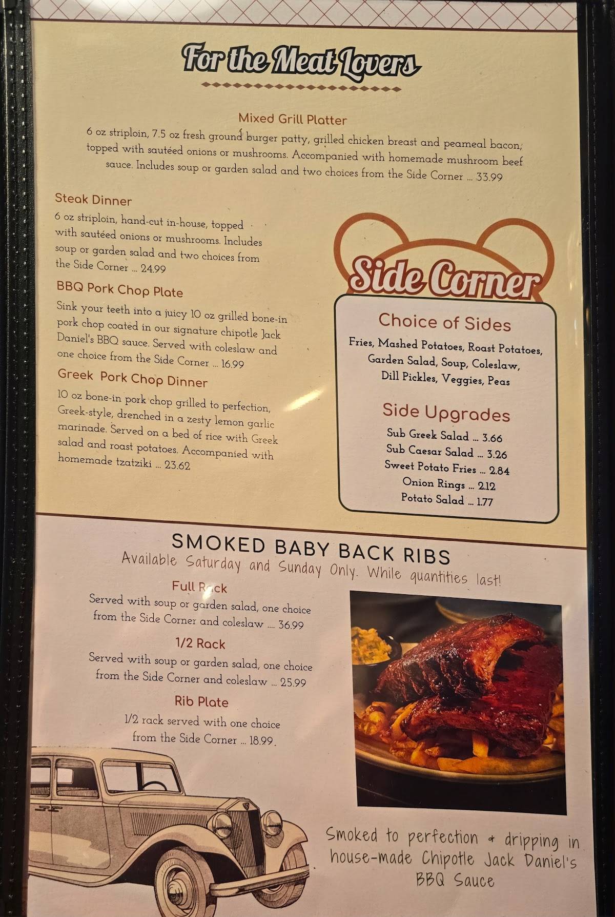 Menu at Teddy's Restaurant & Deli, Oshawa