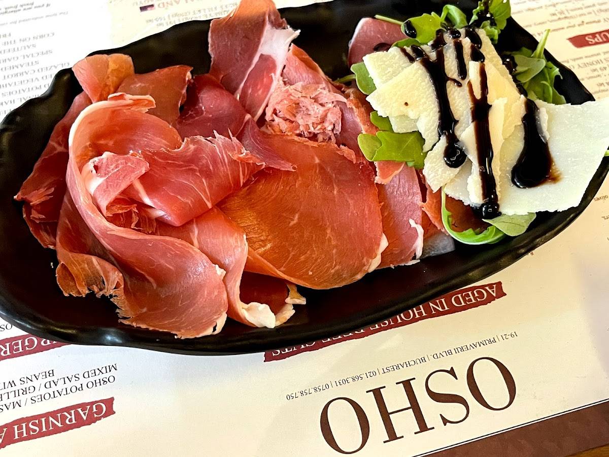 Menu at Osho, Bucharest