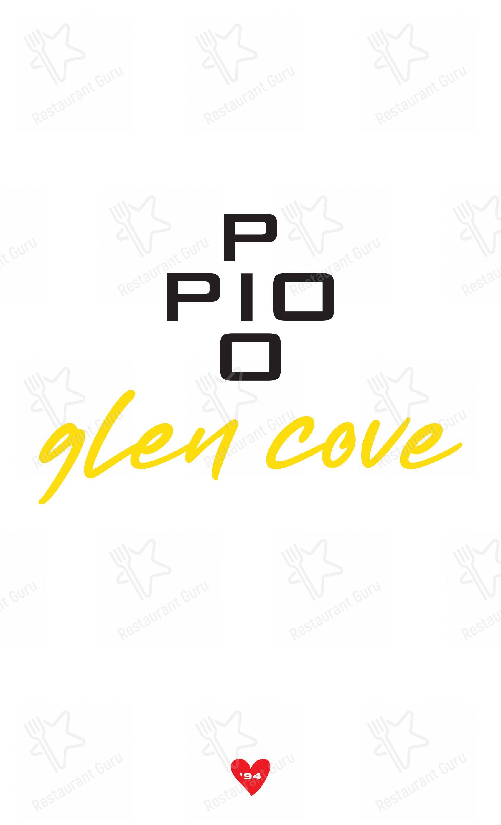 Menu at PIO PIO 10 restaurant, Glen Cove