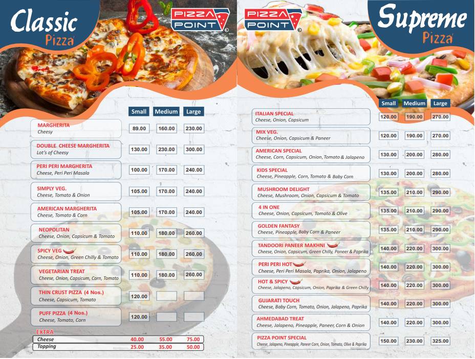 Menu at PIZZA POINT, Ahmedabad, A-301/302