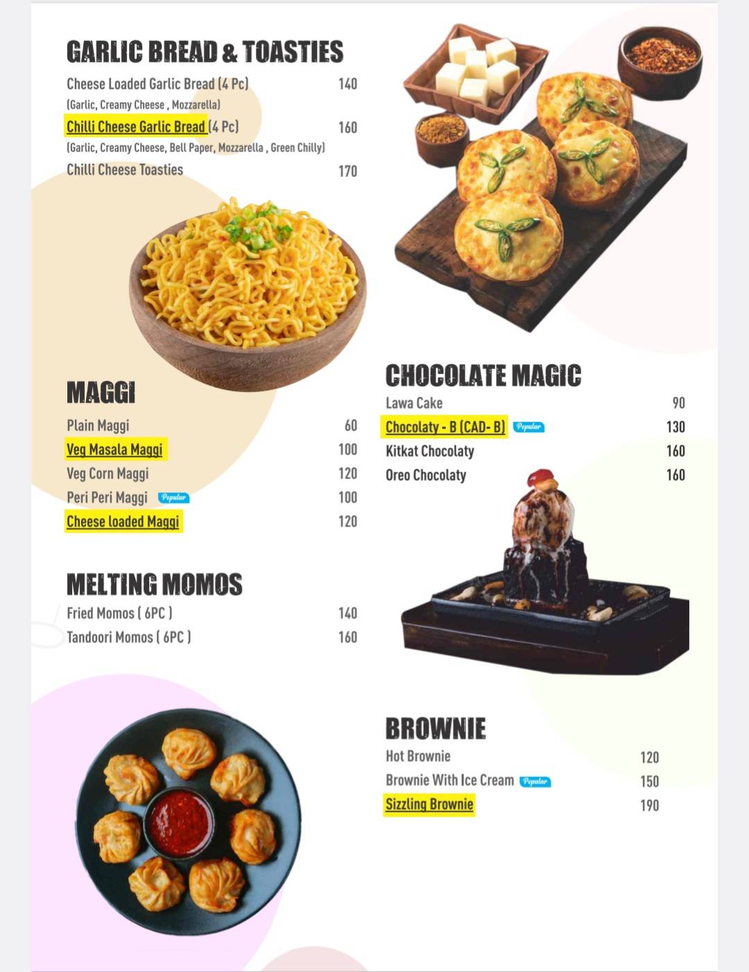 Menu at POKKET CAFE RATNAGIRI, Ratnagiri