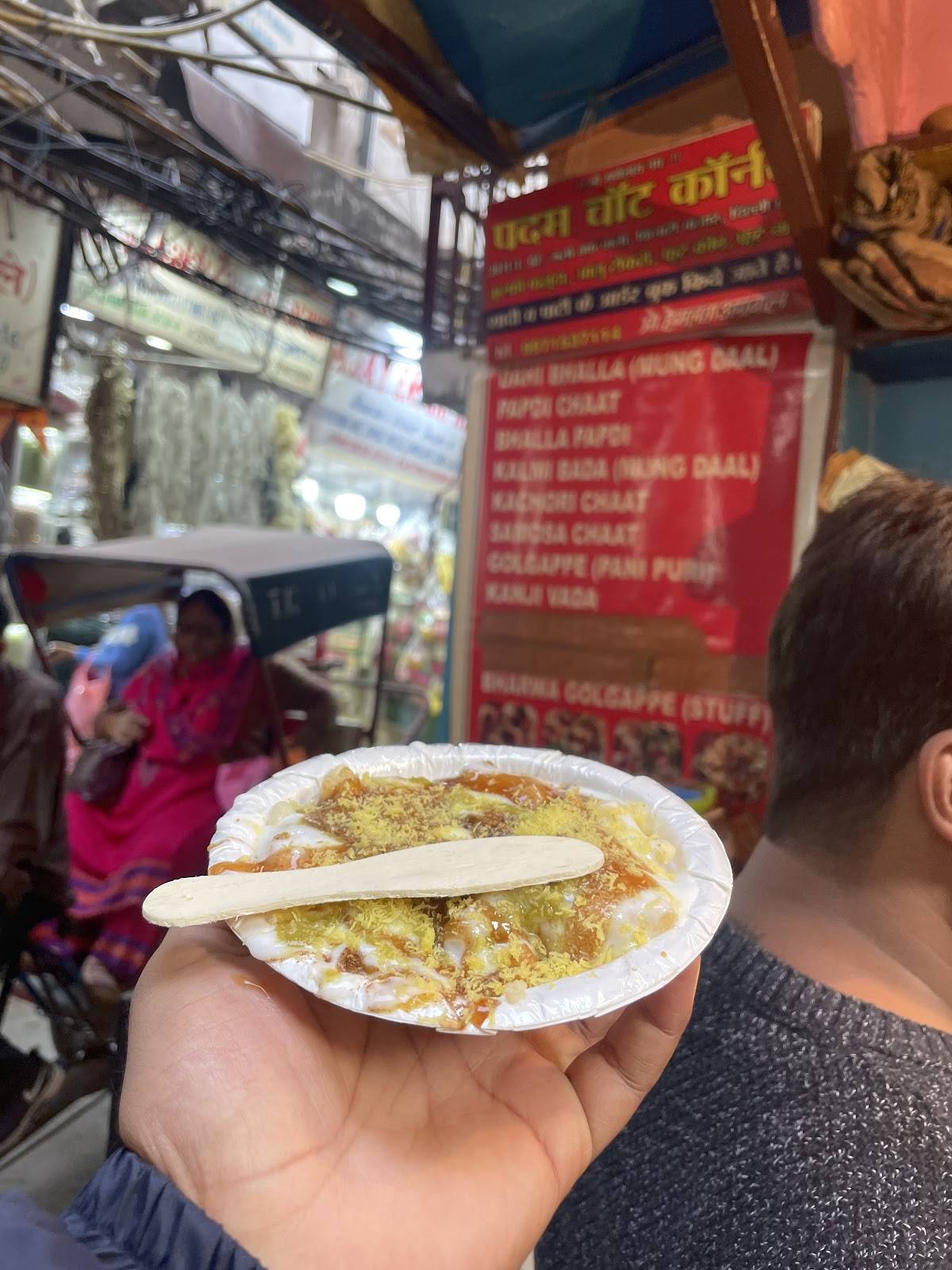 Menu at Padam Chaat Corner, New Delhi