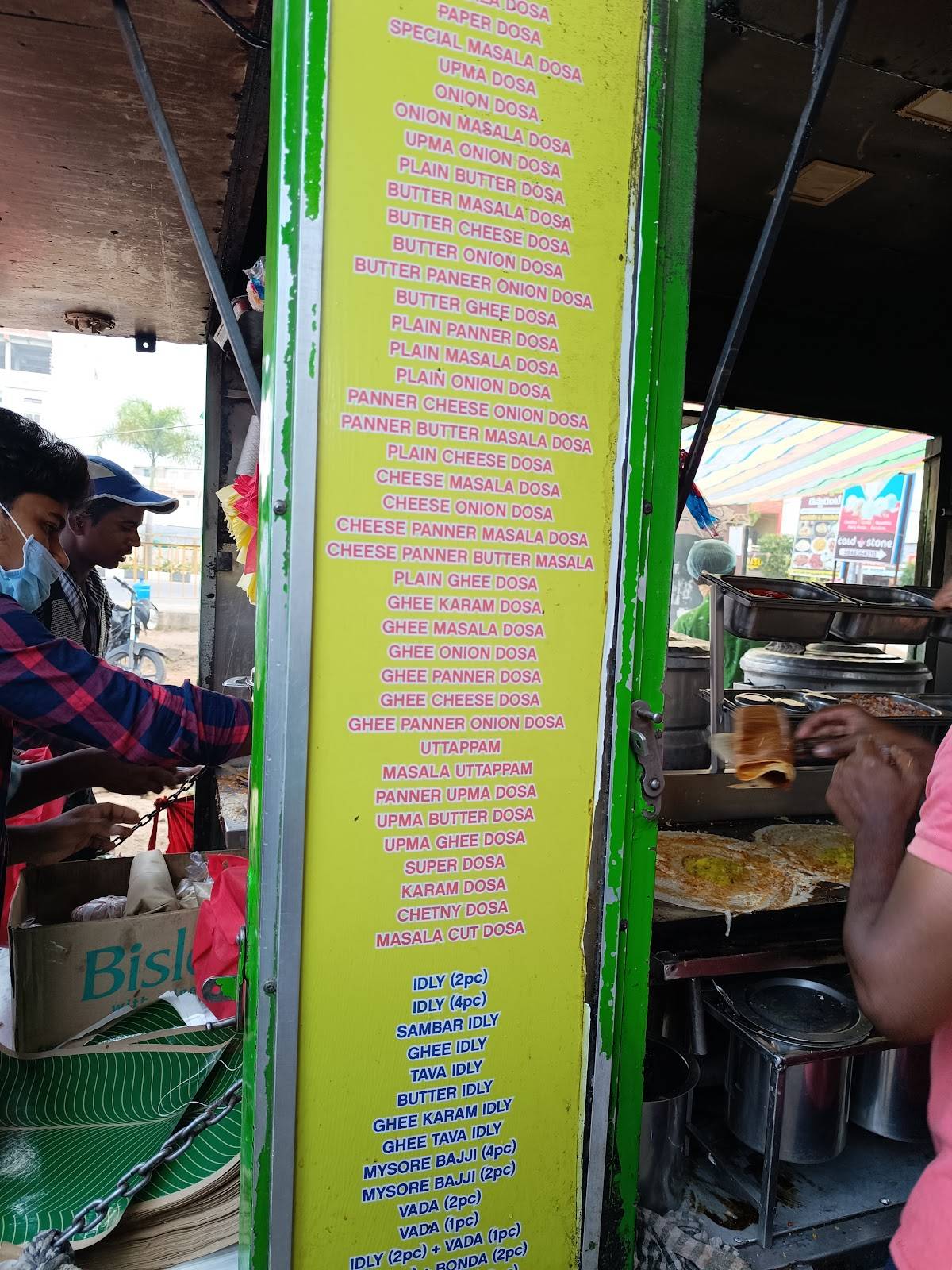 Menu at Padmavati dosa express, Mahbubnagar