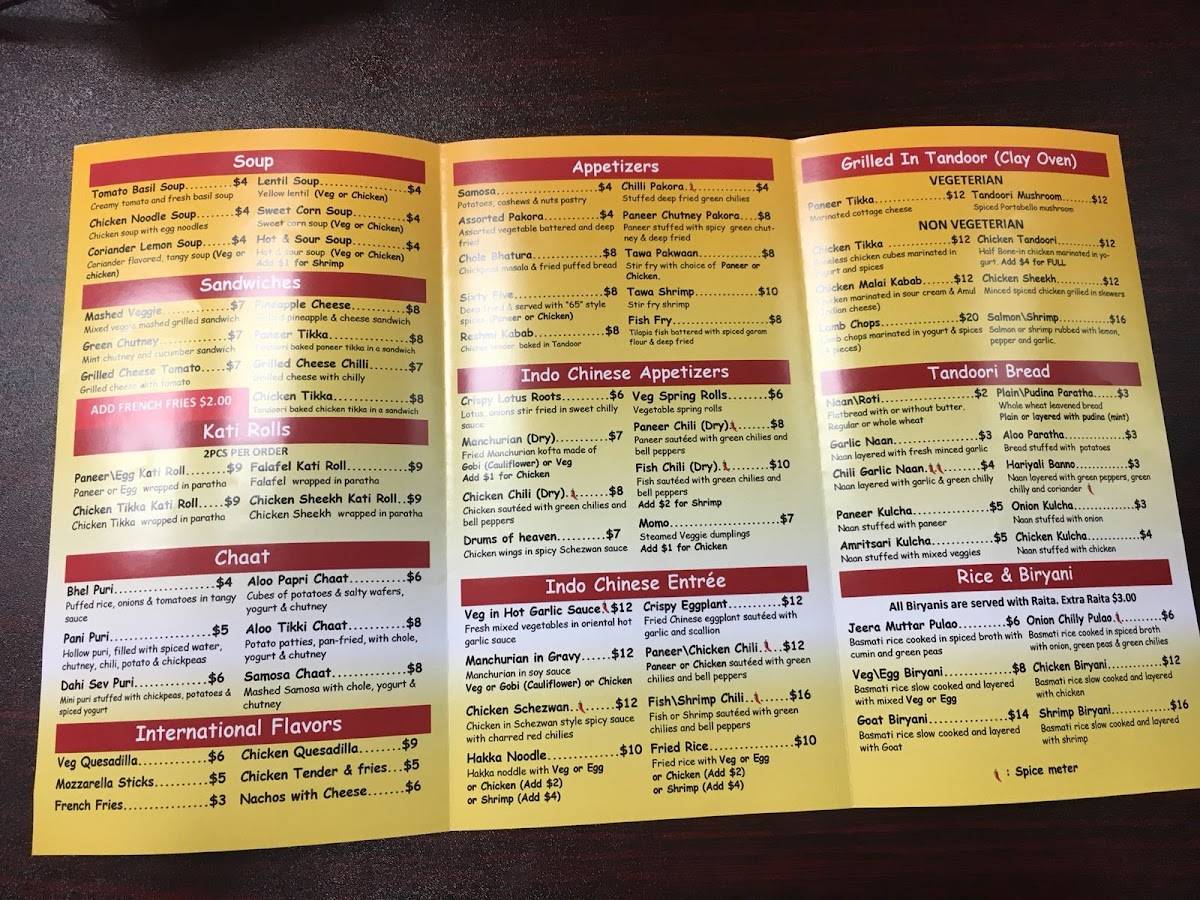 Menu at Pakwaan Indian Take Out restaurant, Parsippany-Troy Hills