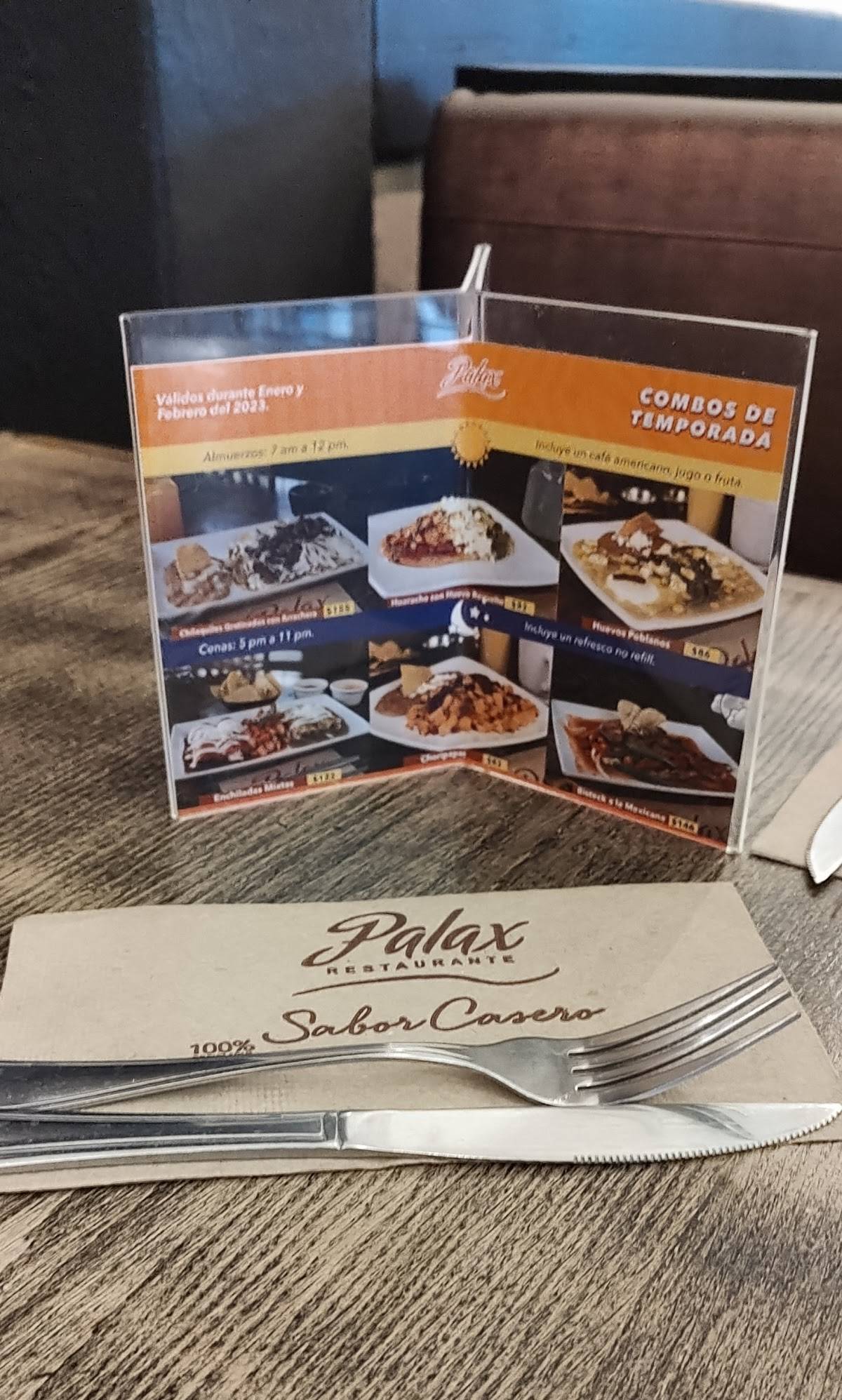 Menu at Palax restaurant, Cadereyta Jiménez