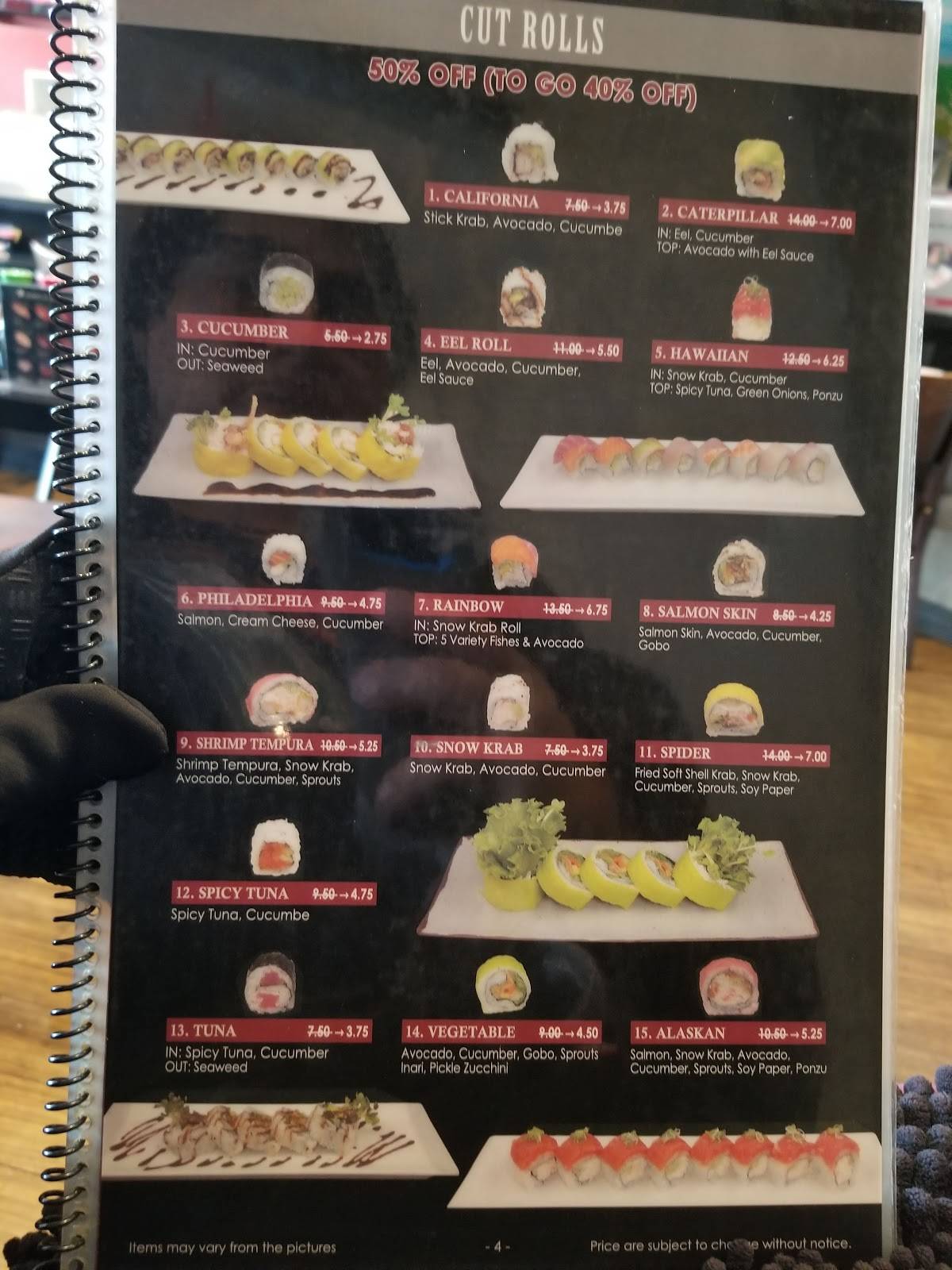 Menu at Pan Asia Buffet restaurant, San Marcos