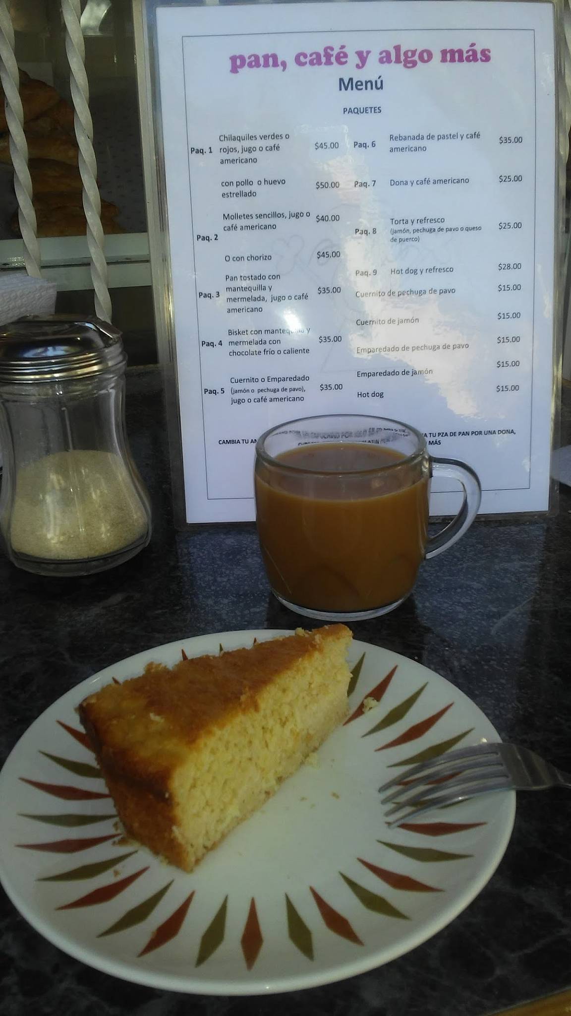 Menu at Pan, Café y Algo Más, Ciudad López Mateos