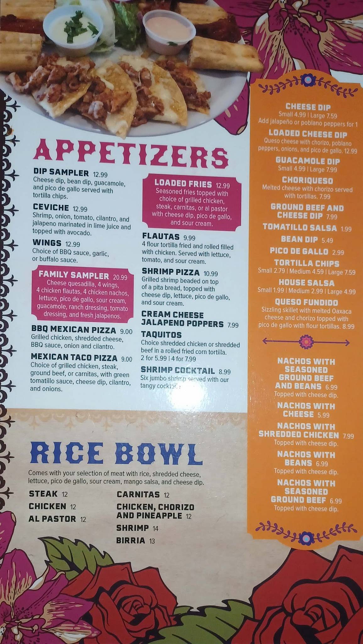 Menu at Panchos Tacos Bellville restaurant, Bellville