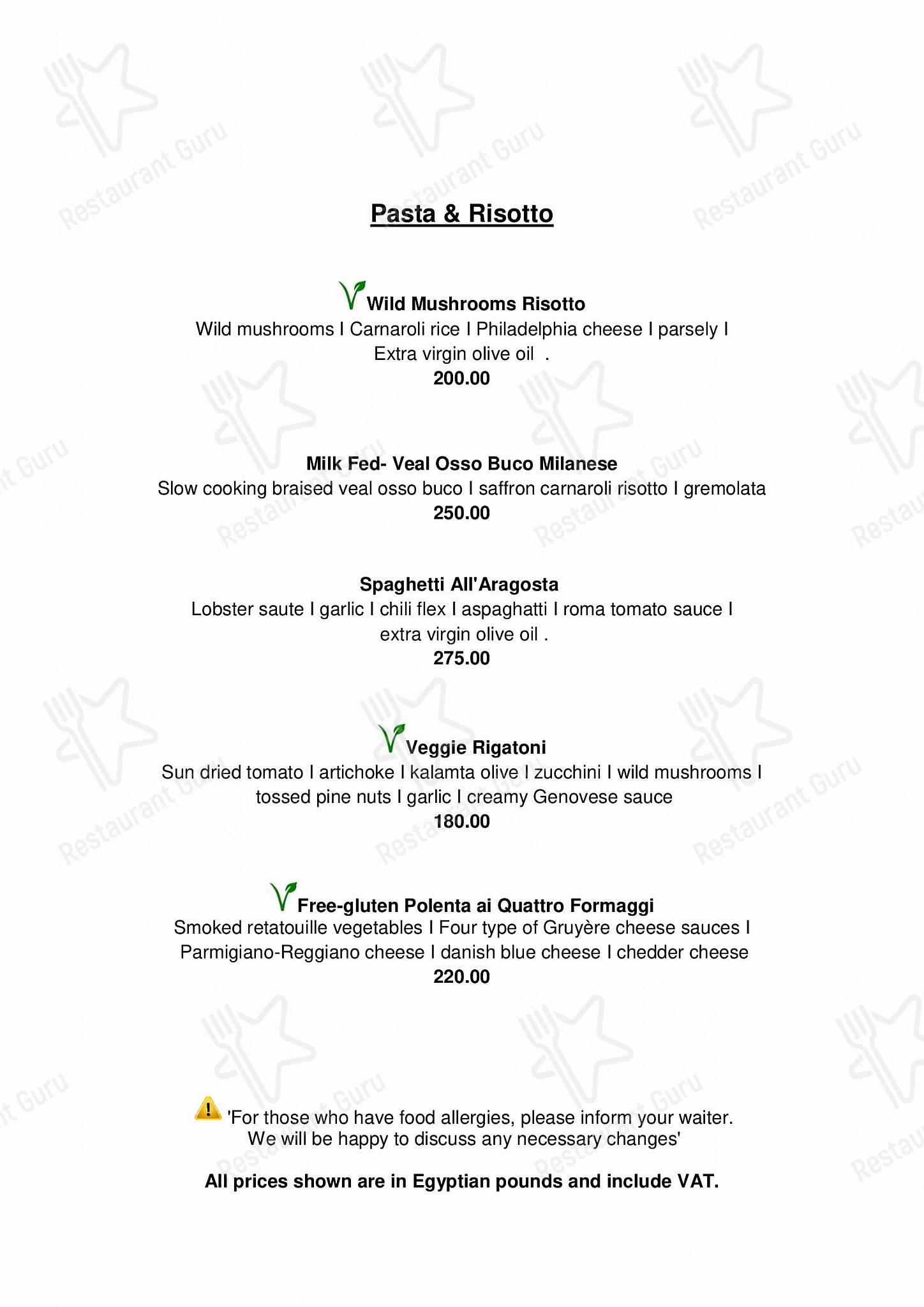 Menu at Panorama Restaurant & Bar, Aswan