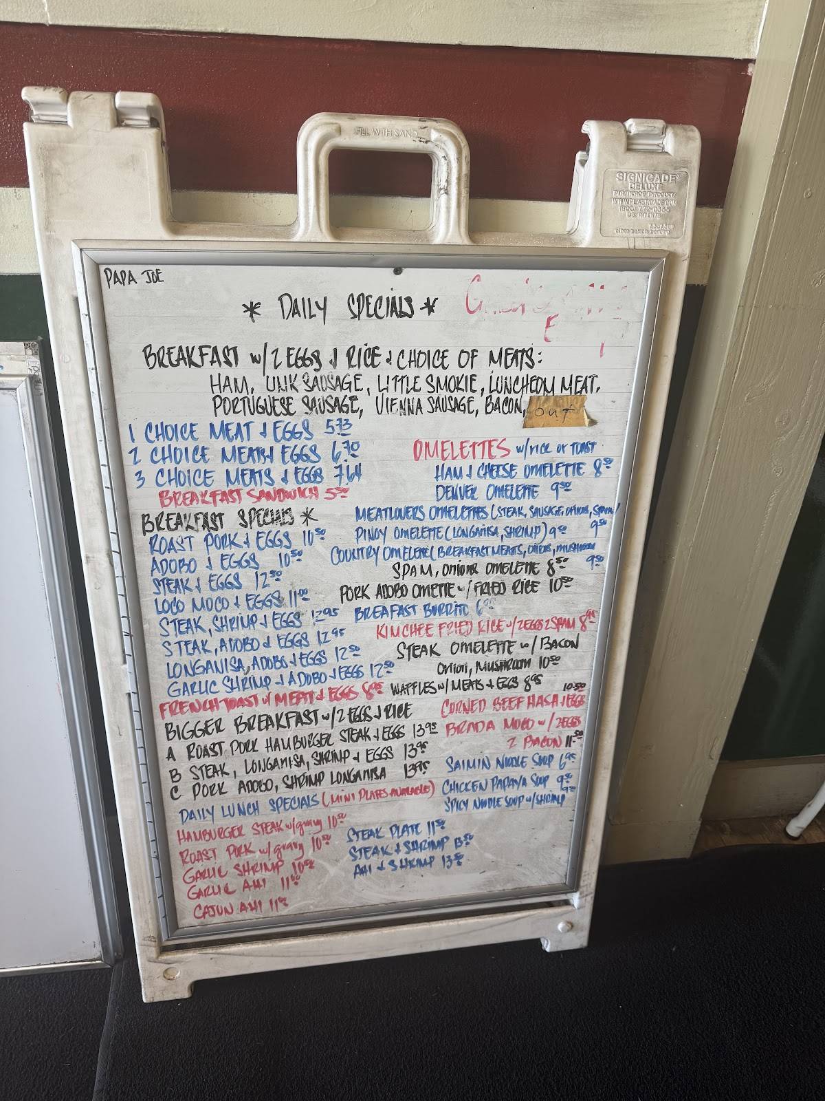 Carta del restaurante Papa's Deli & Bento Grab n Go, Honolulu