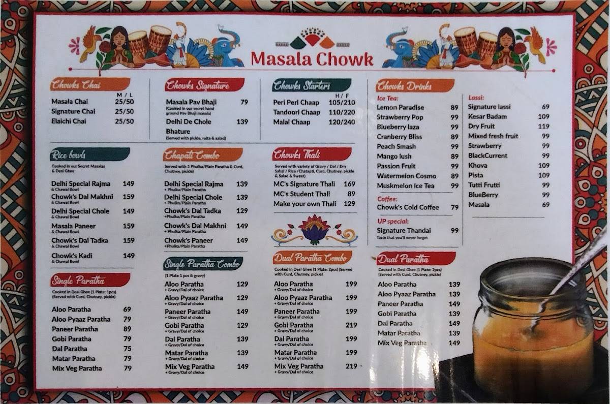 Menu at Masala Chowk: Best Parathas- Awsom Foods Brand, Bengaluru
