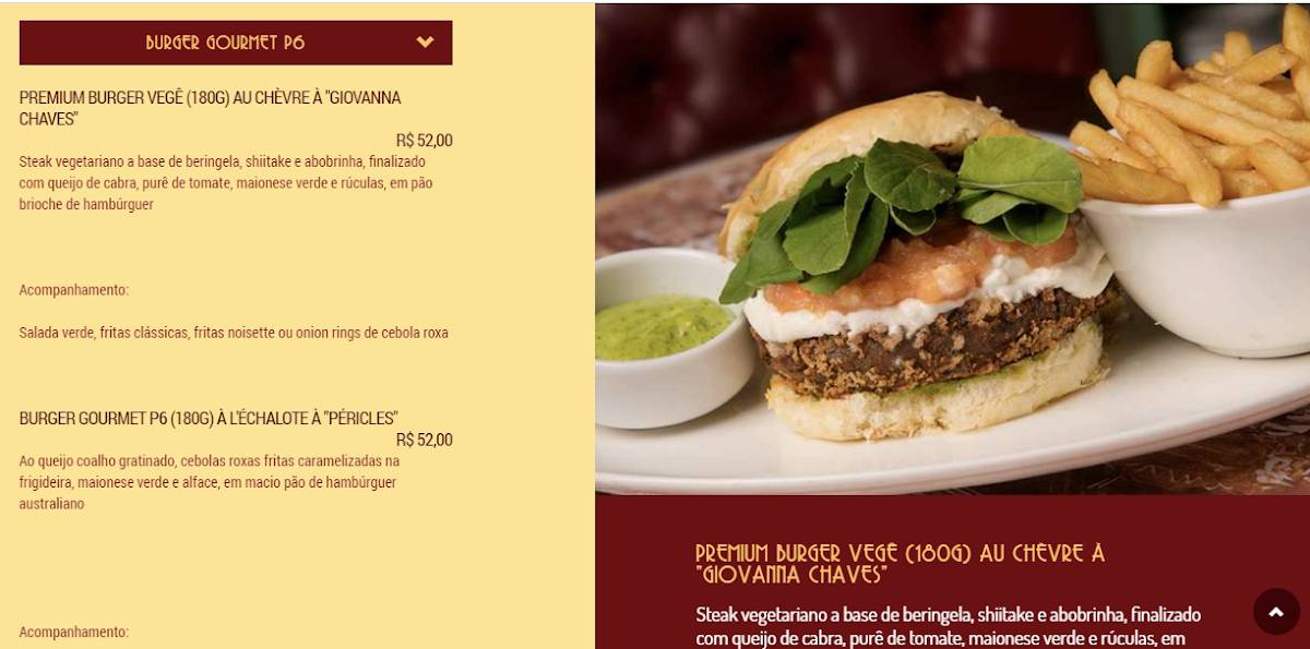 Menu em Bistrô Paris 6 | Fortaleza restaurante, Fortaleza