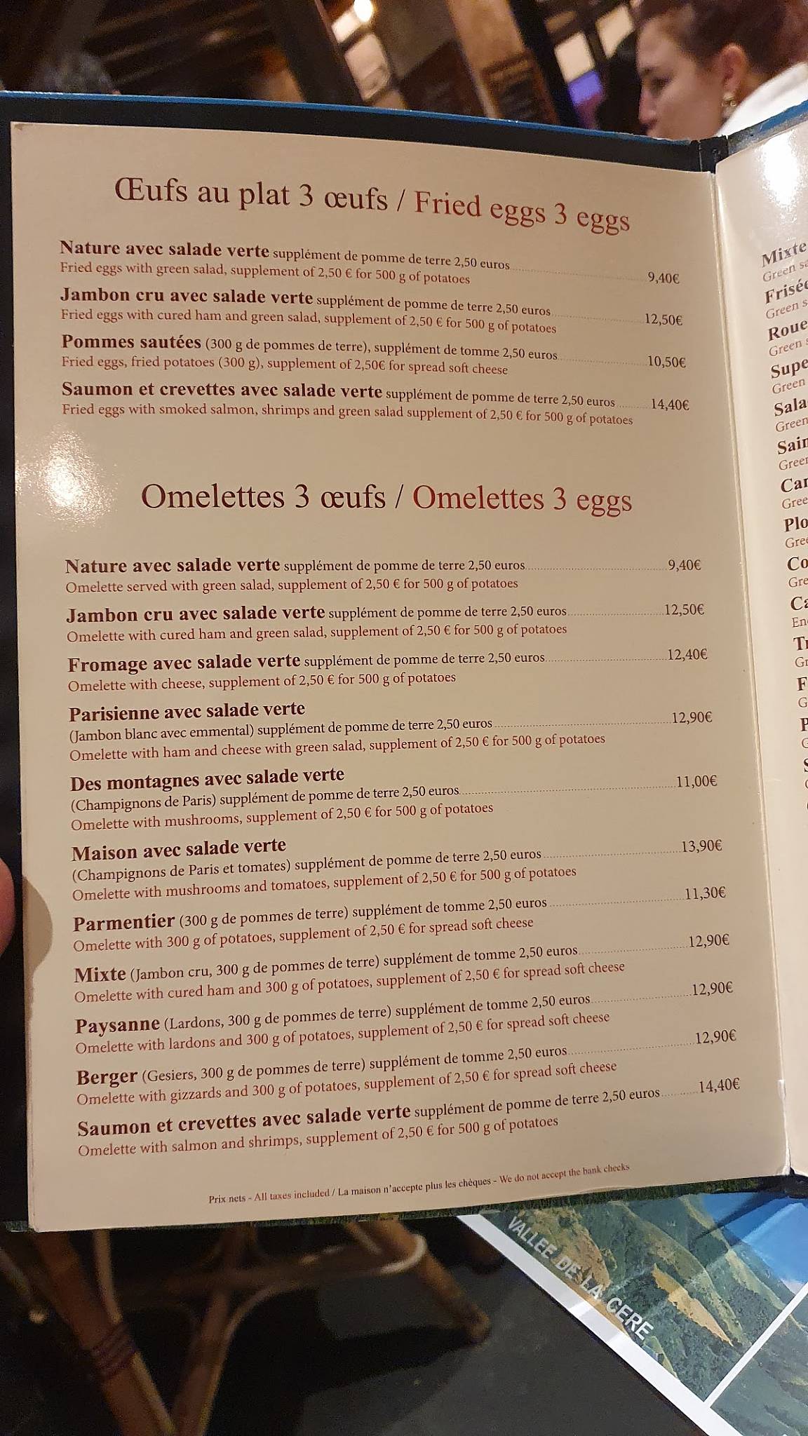 Menu au Restaurant Le Plomb du Cantal, Paris, 3 Rue de la Gaité