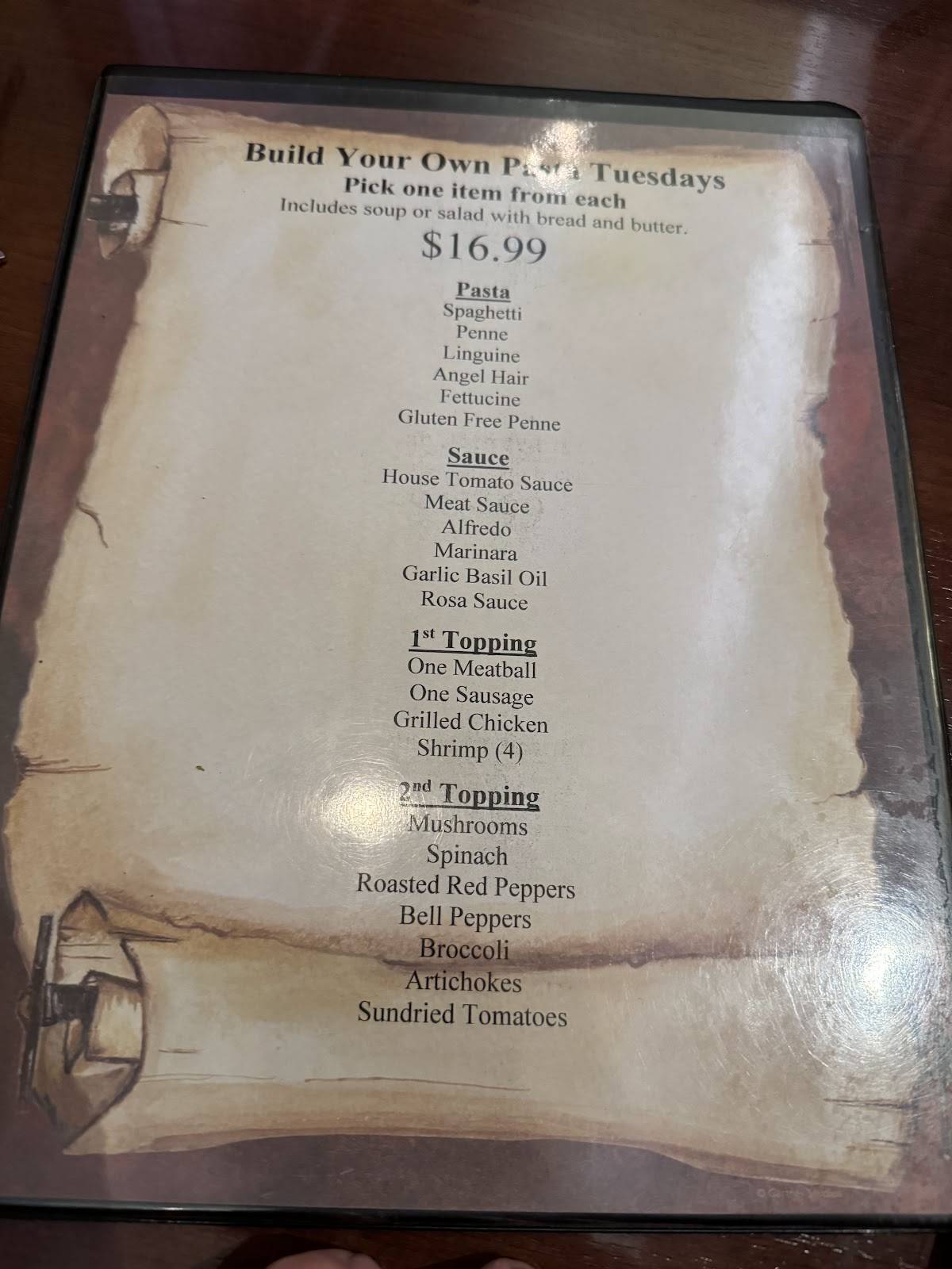 Menu at Pasquale's Italian Restaurant West Seneca, Buffalo, Seneca St