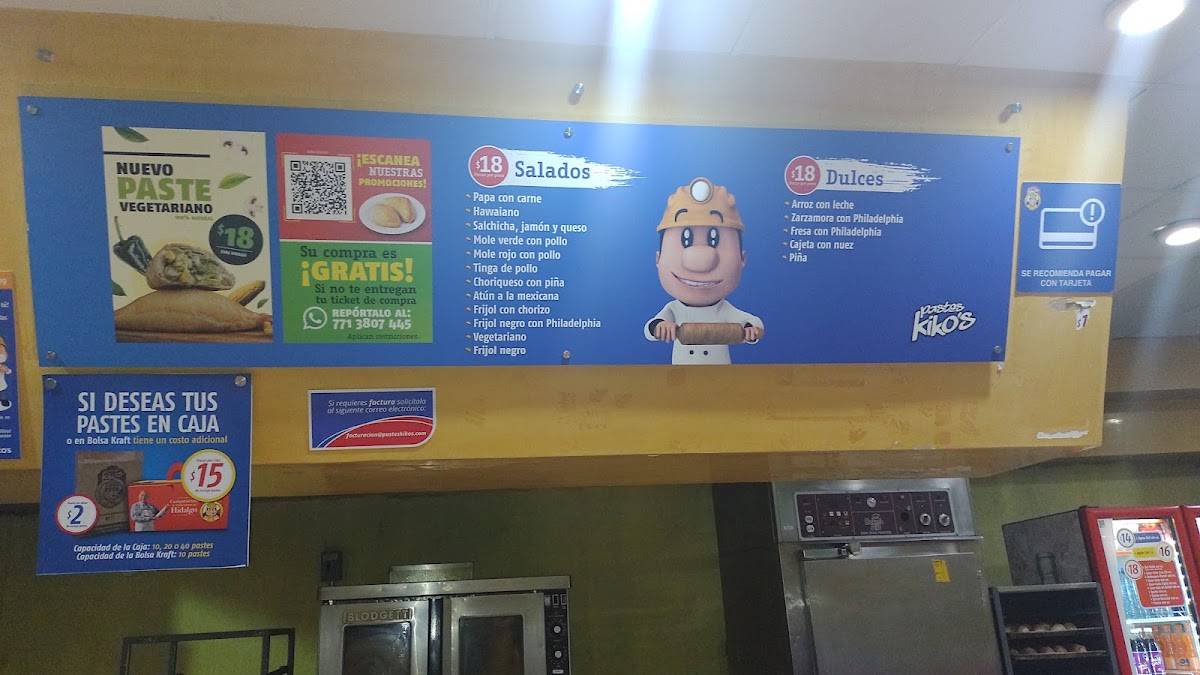 Carta del restaurante Pastes Kikos, Pachuca del Soto, Boulevard Felipe ...